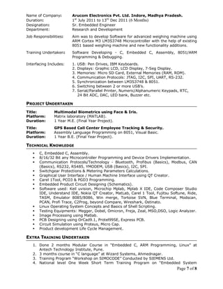 CV SANDEEP_EKHE_ME_VLSI and Embedded Systems_4.9 year Exp in Embedded Firmware Designing | PDF