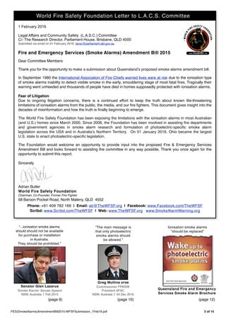 FES(SmokeAlarms)AmendmentBill2015-WFSFSubmission_1Feb16 | PDF