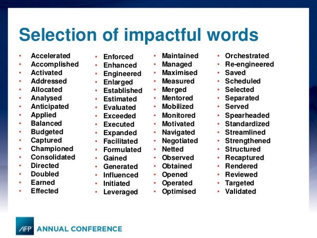 AFP 2014 An Impactful Resume (and what do headhunters really think ab…