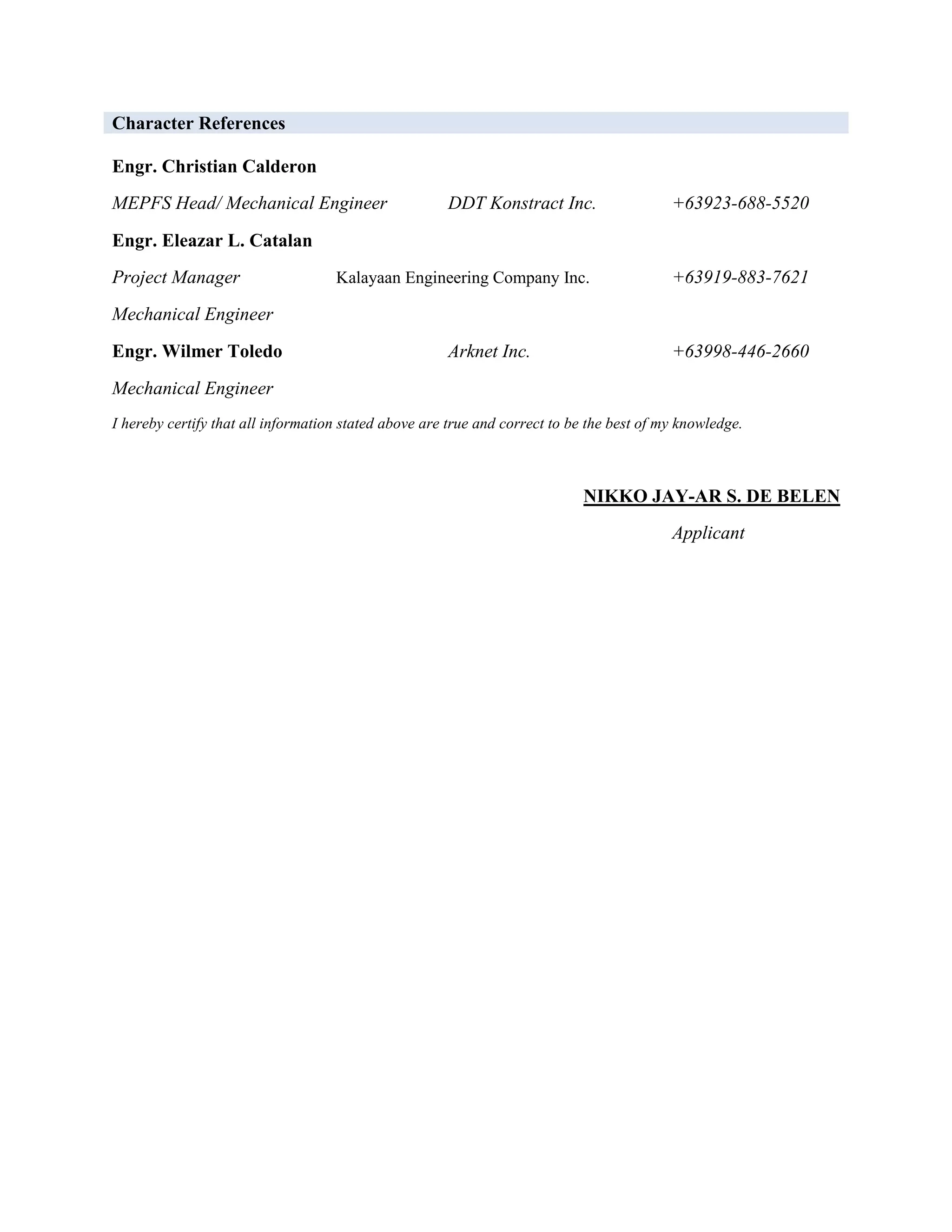 Engr. De Belen | PDF