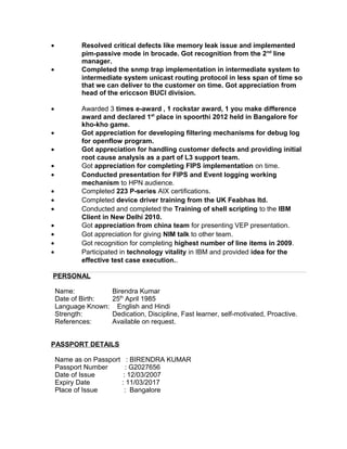 Birendra_resume | PDF