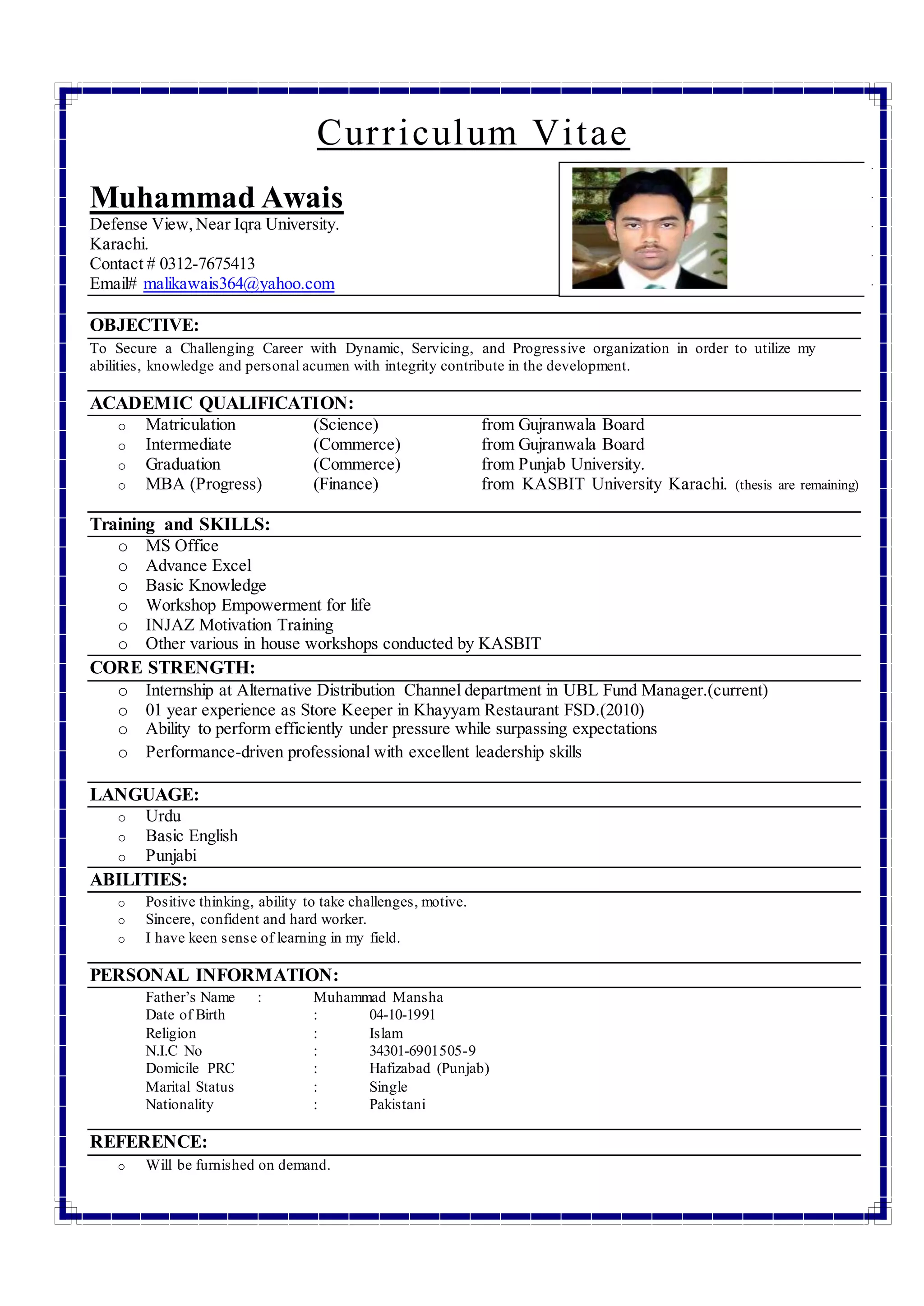 Muhammad Awais | DOCX
