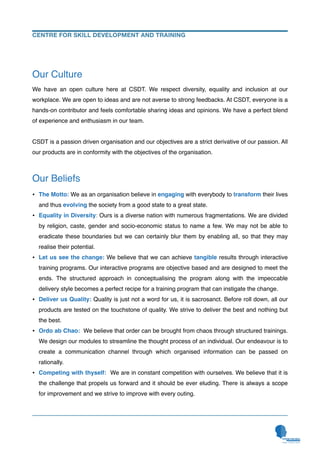 CSDT_Brochure | PDF | Business Administration | Business