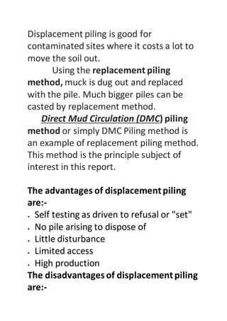 construction procedure of DMC piling | PDF