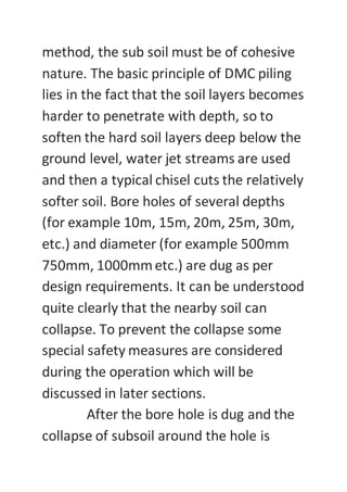 construction procedure of DMC piling | PDF