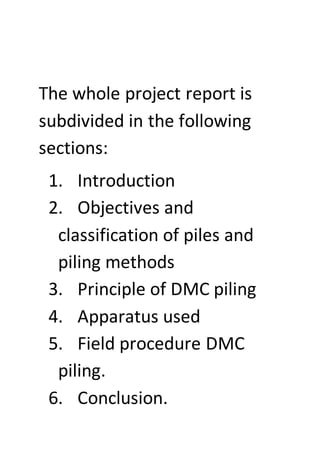 construction procedure of DMC piling | PDF