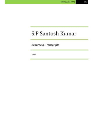 Santosh -Resume 2016 | PDF