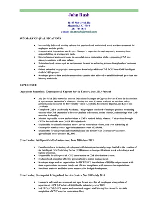 John Rush's Resume | DOC
