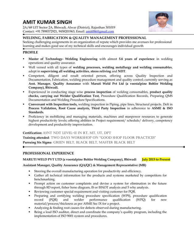 Resume-A K Singh | PDF