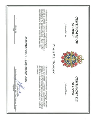 Certificate of Service (Military) | PDF