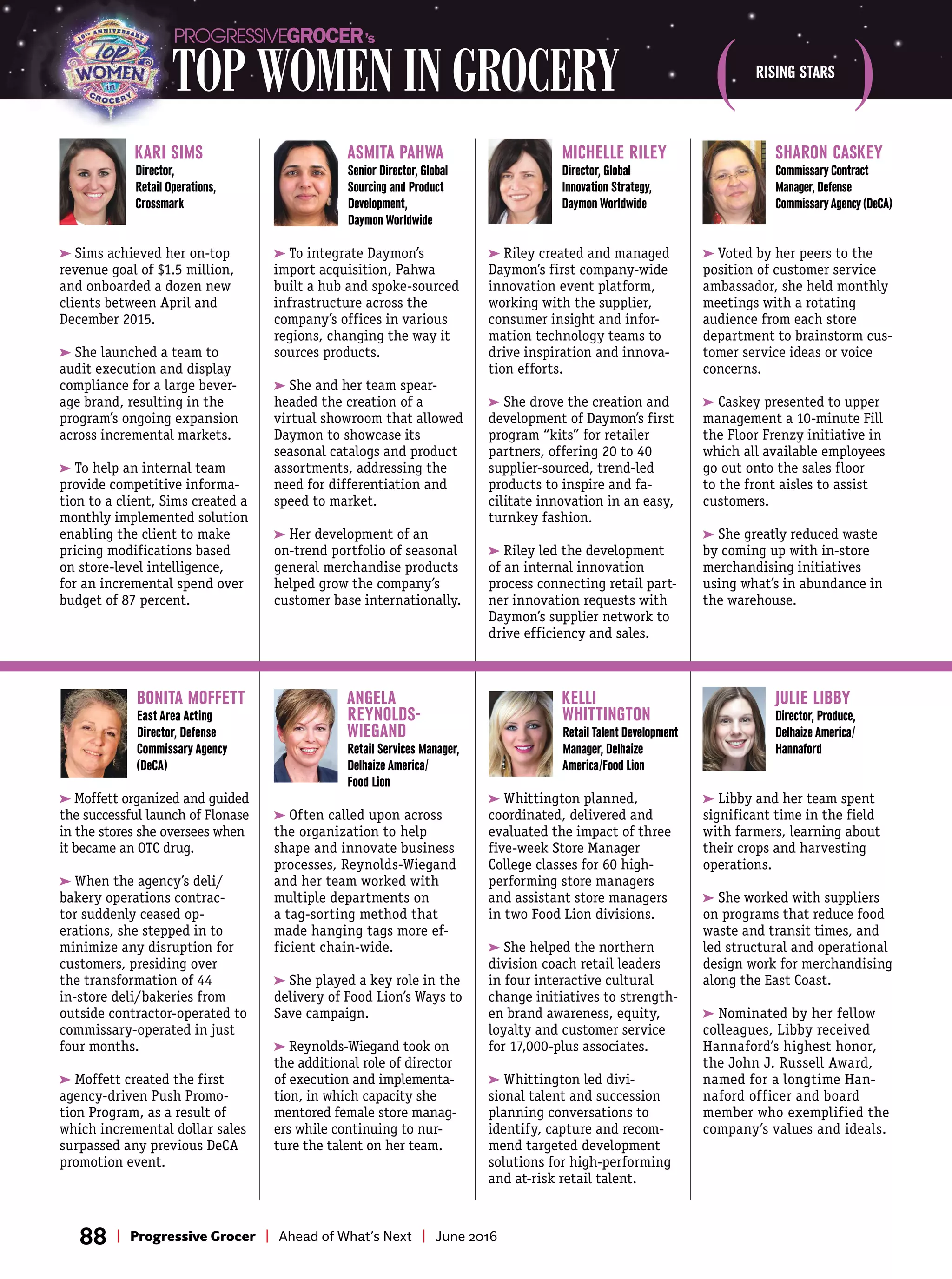 Progressive Grocer Top Women in Grocery - Michelle Riley Rising Star | PDF