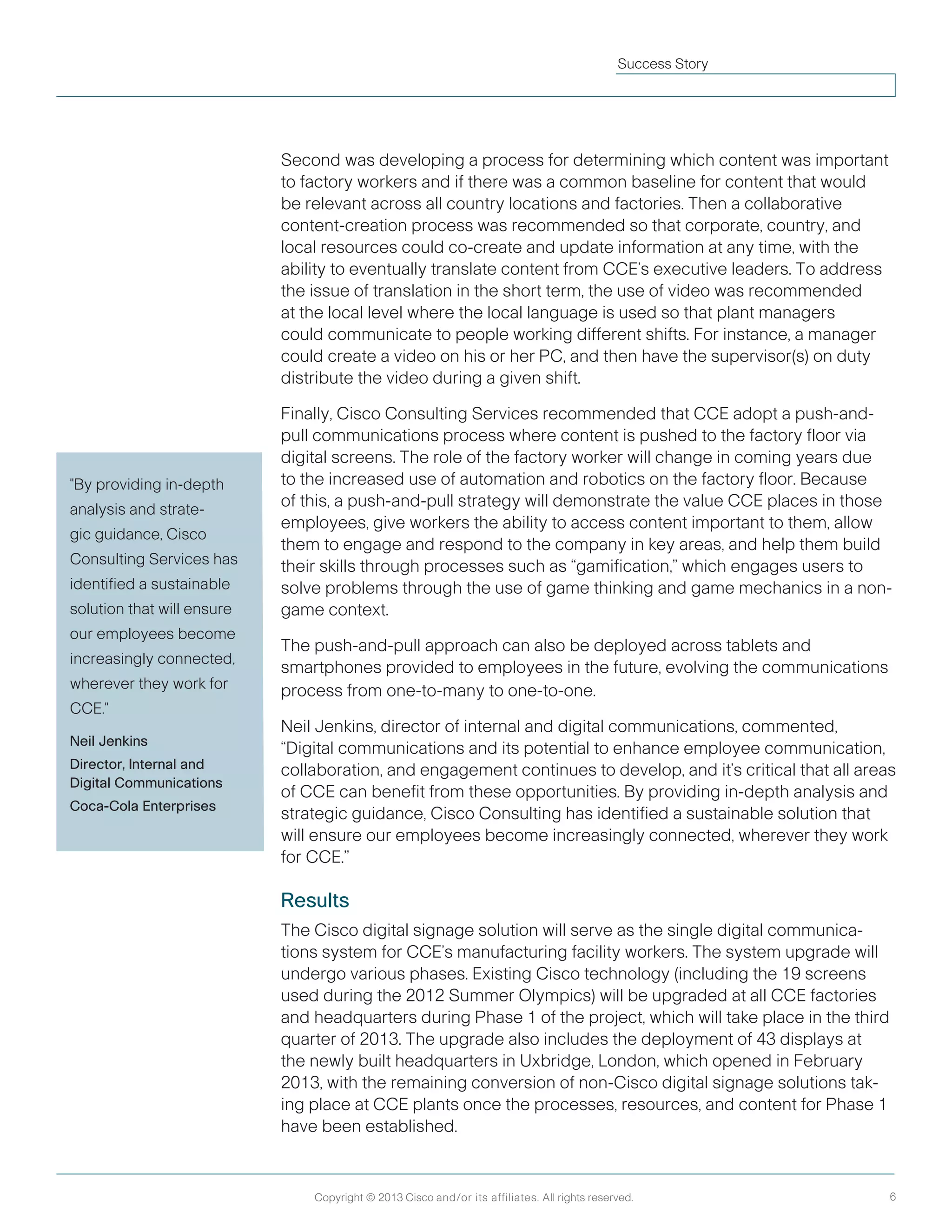 Coca-Cola-Enterprises_Digital-Signage-Platform | PDF