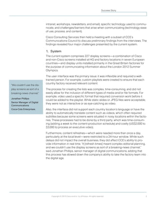 Coca-Cola-Enterprises_Digital-Signage-Platform | PDF