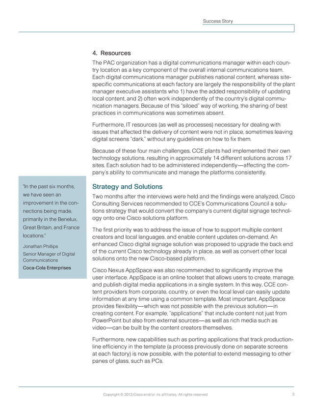 Coca-Cola-Enterprises_Digital-Signage-Platform | PDF