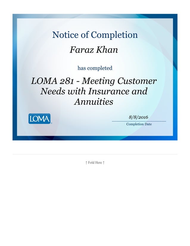 Loma Certificate | PDF
