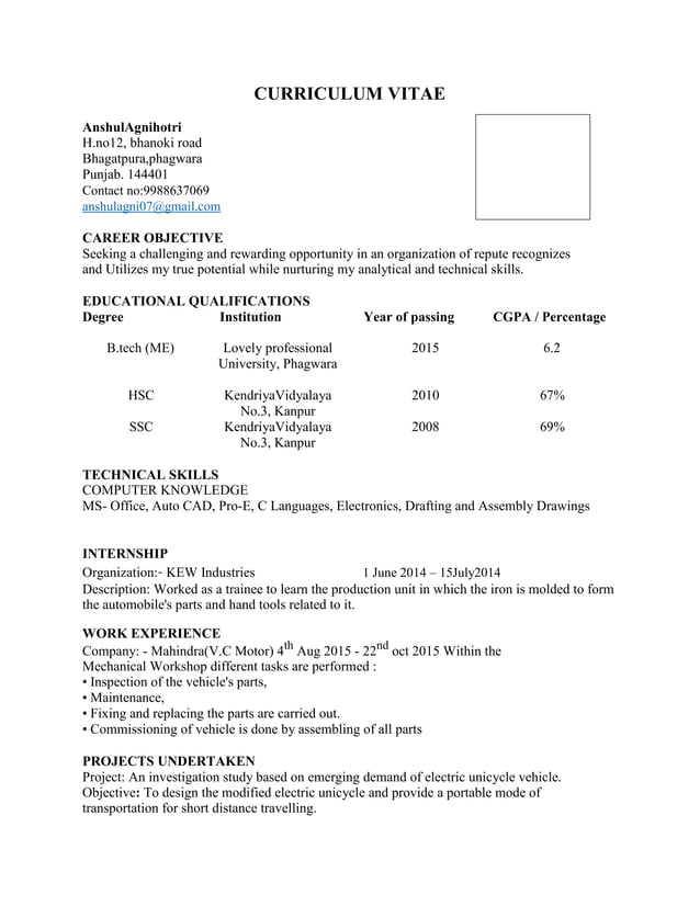 Anshul_cv-3333 | PDF