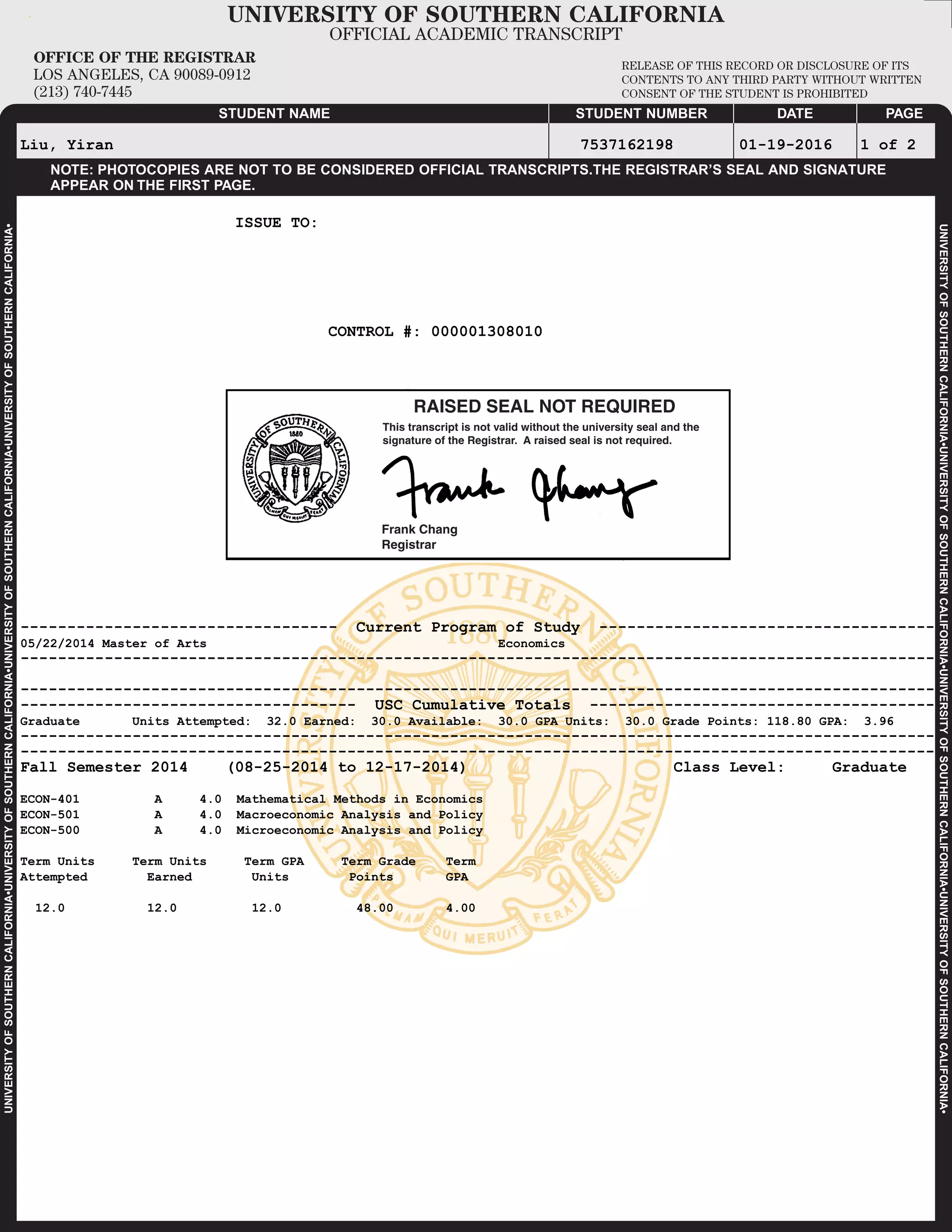 ElectronicTranscript | PDF