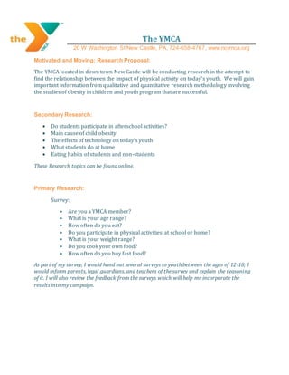 Final Project_Intro to PR | DOCX | Children\'s Health | Healthy Living