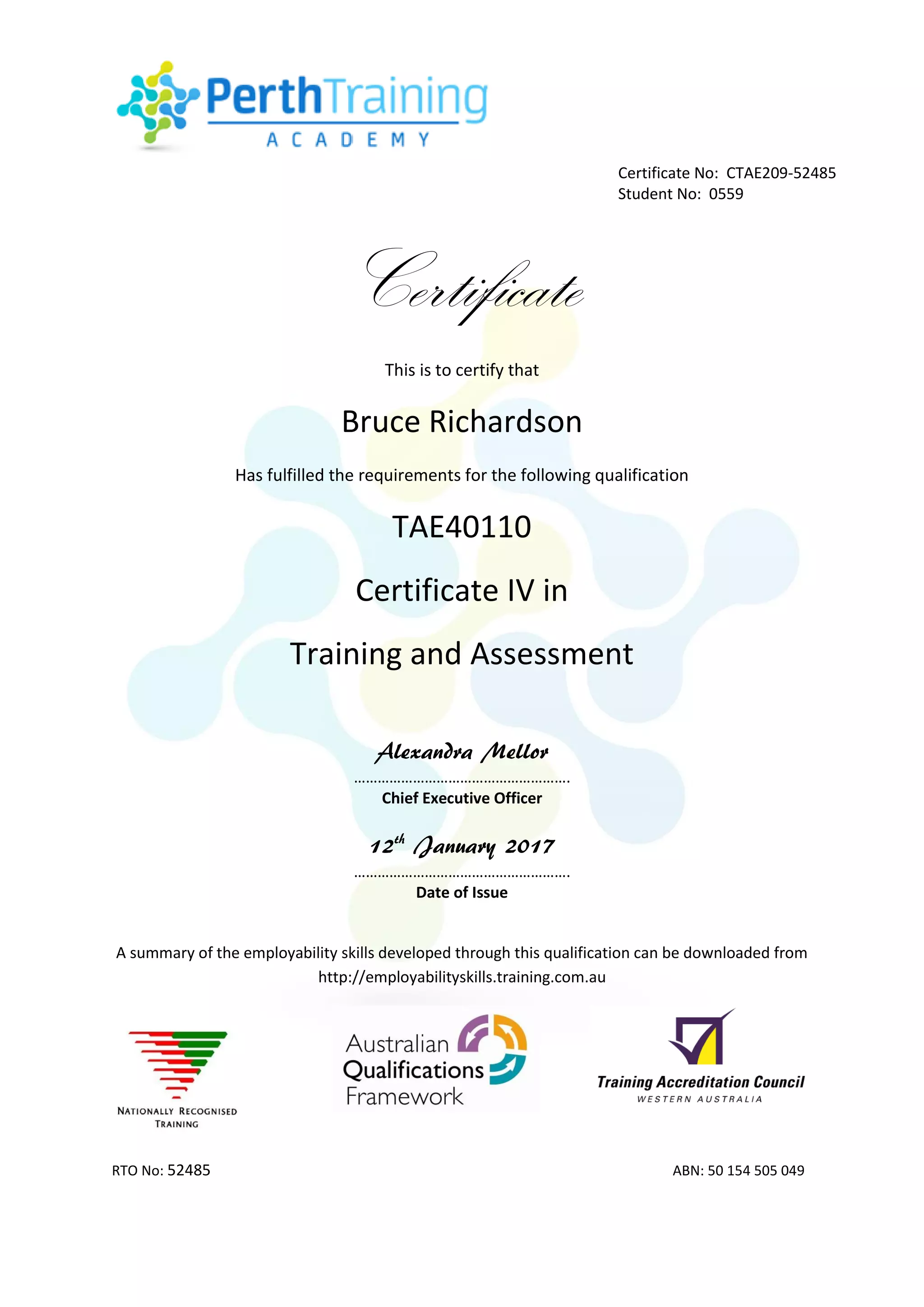 Cert IV TAE | PDF