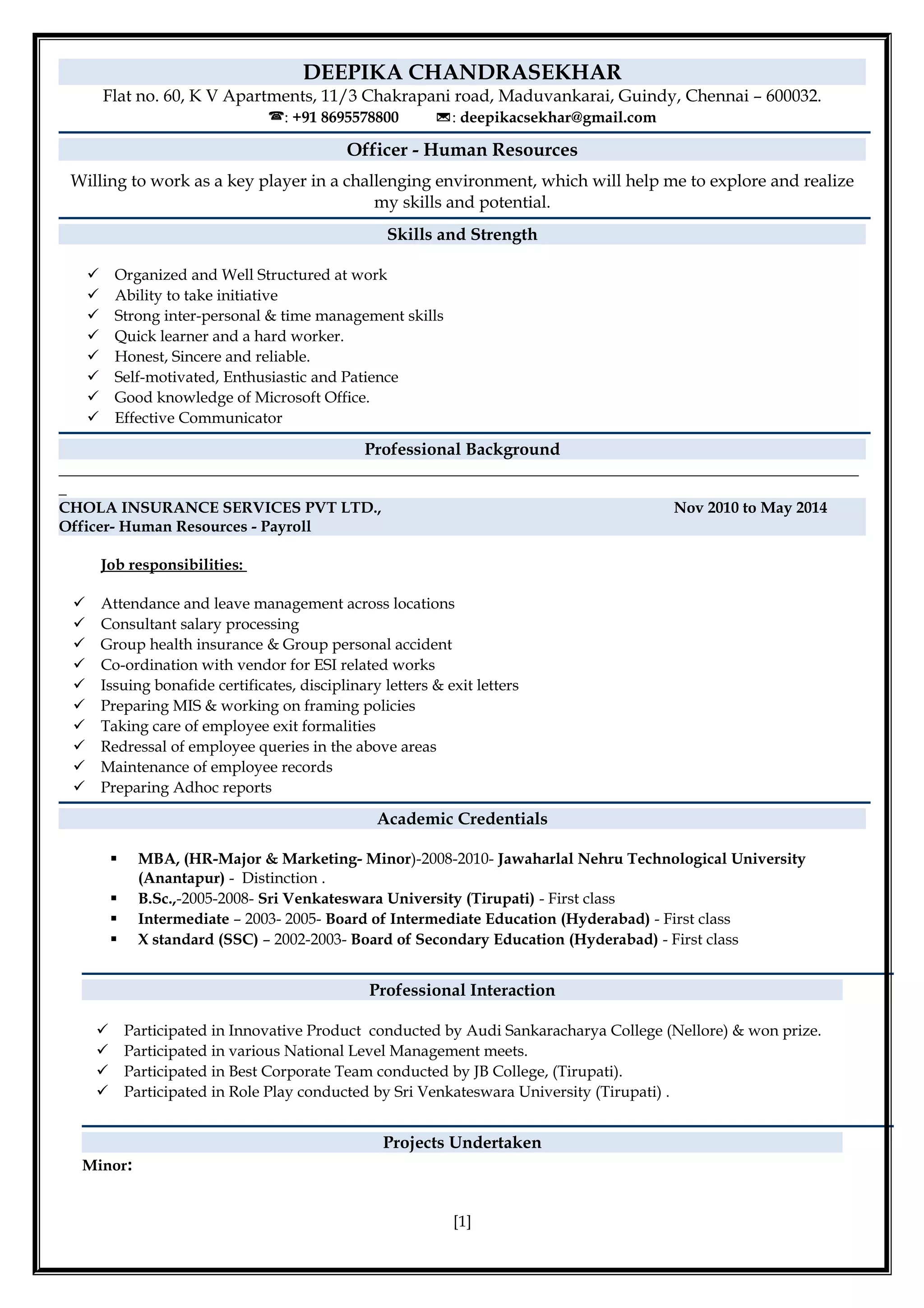 Deepika Resume_HR | DOC