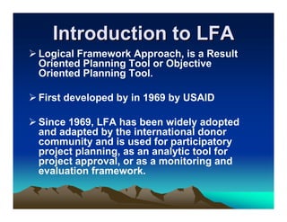 C8 logical framework approach (lfa) | PPT