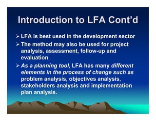 C8 logical framework approach (lfa) | PPT