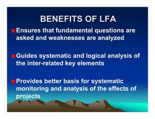 C8 logical framework approach (lfa) | PPT