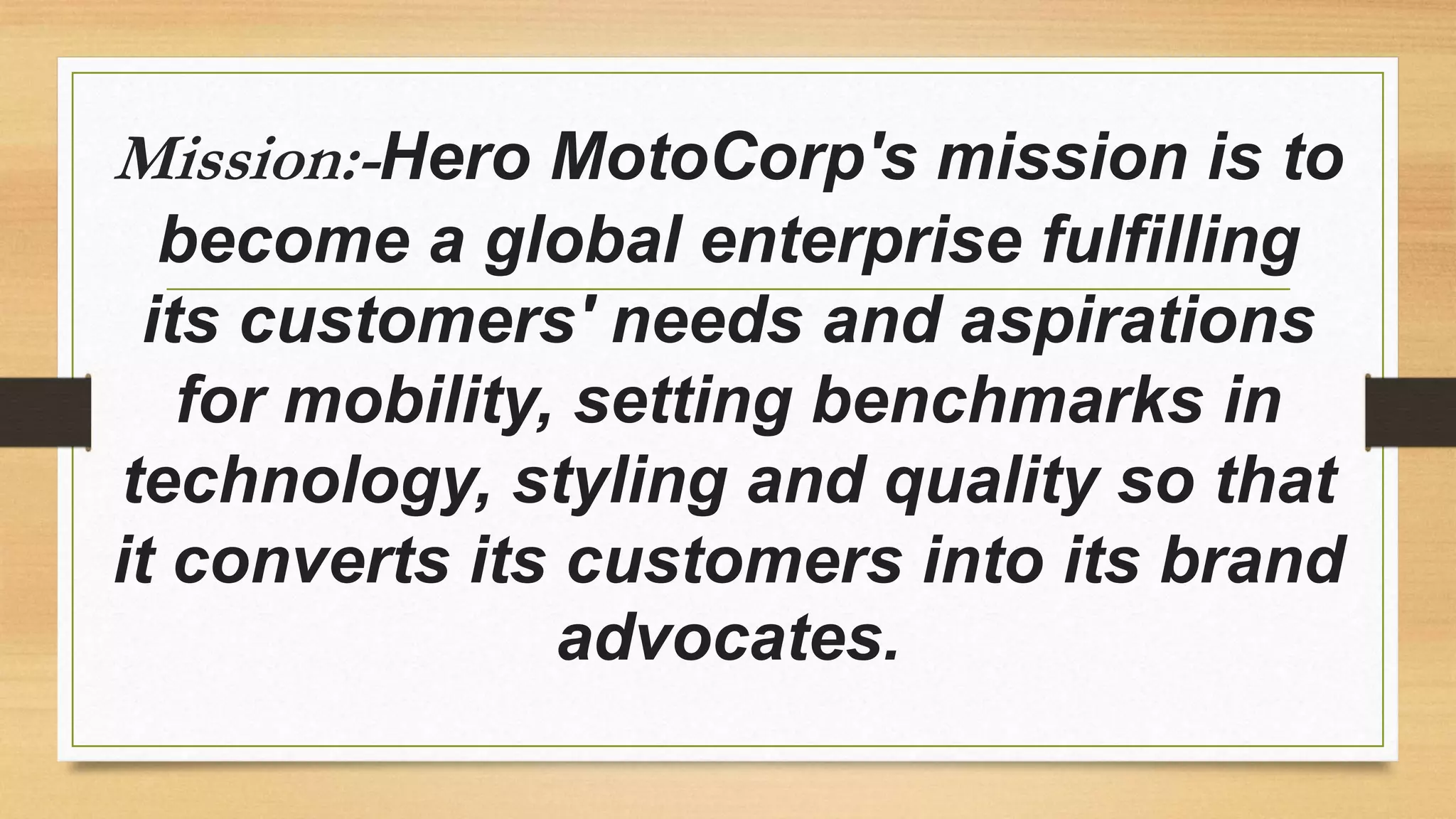 Presentation (1) on HERO MOTOCORP LTD | PPTX