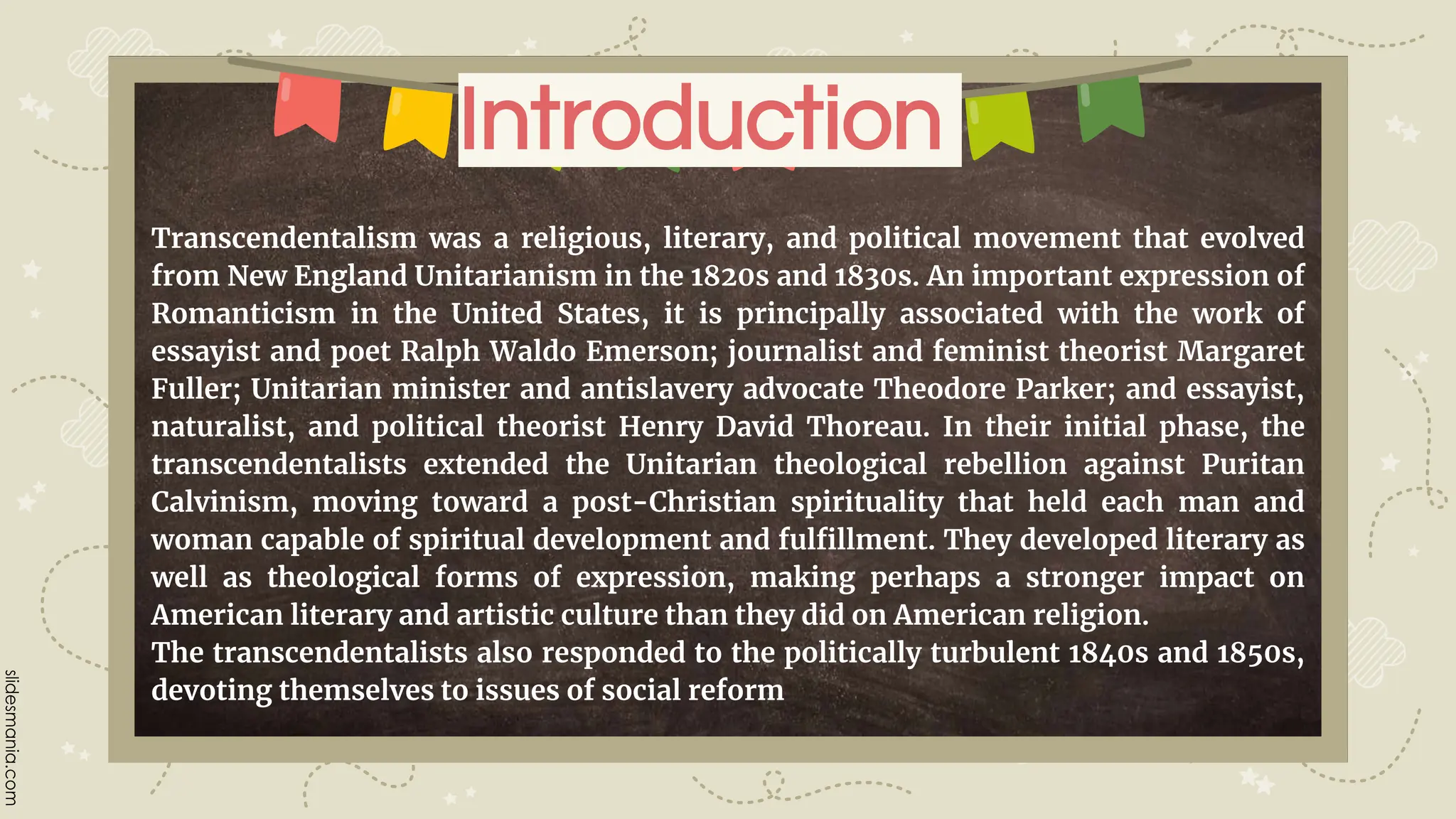 American Transcendentalism 108 | PPTX