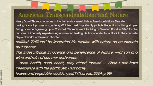 American Transcendentalism 108 | PPT