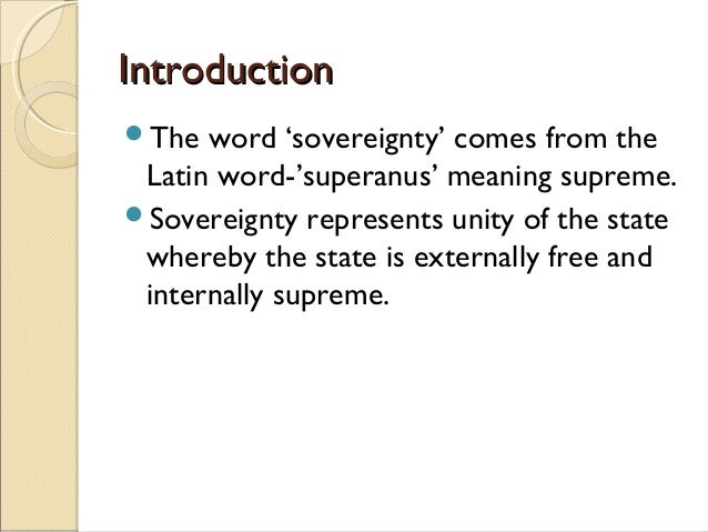 Sovereignty Pronunciation
