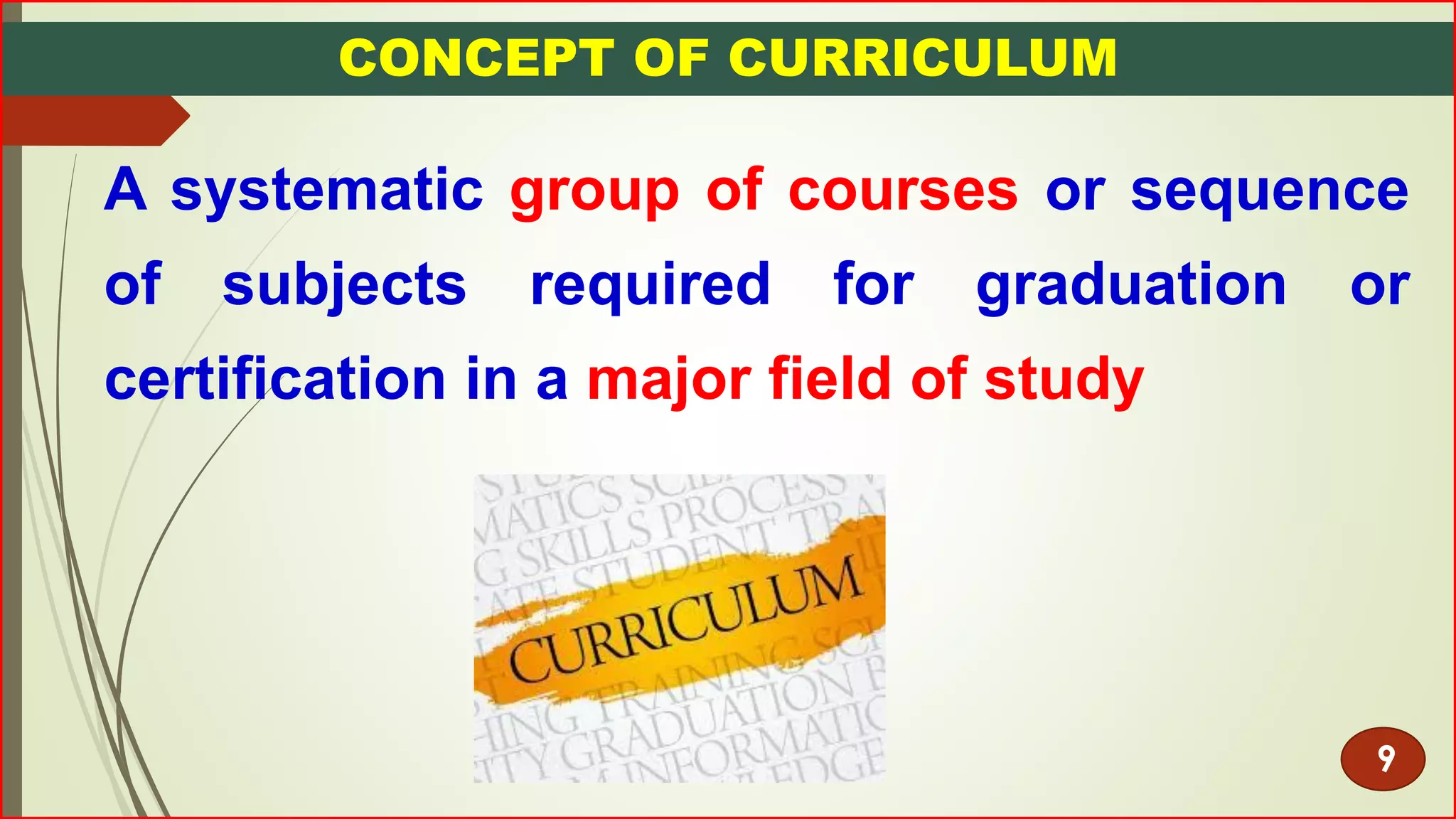 Meaning and Nature of Curriculum C8 - Unit VI | PDF