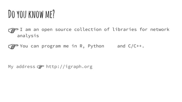 IGraph a tool to analyze your network | PPTX