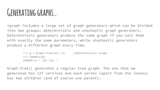 IGraph a tool to analyze your network | PPTX