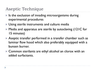basic principles and protocol in plant tissue culture | PDF