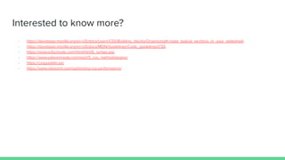 Structuring your CSS for maintainability: rules and guile lines to write CSS | PPT