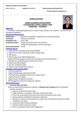 ENG - Ahmedbesar(CV) | PDF