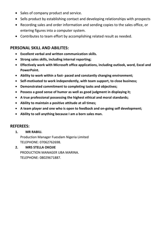 IYOHA PRECIOUS CV | PDF