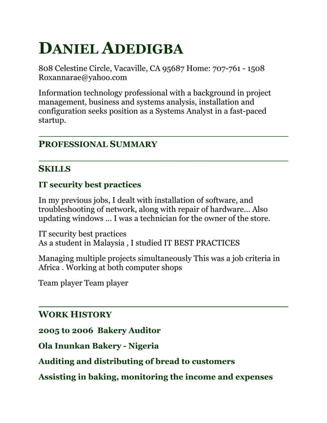 DANIEL'S CV | PDF