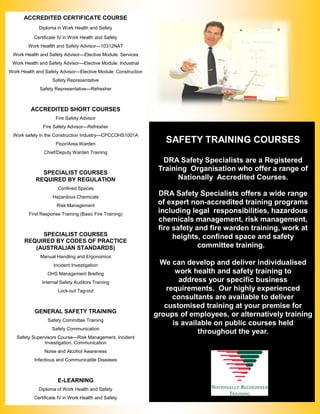 DRA Safety Specialists - Brochure | PDF