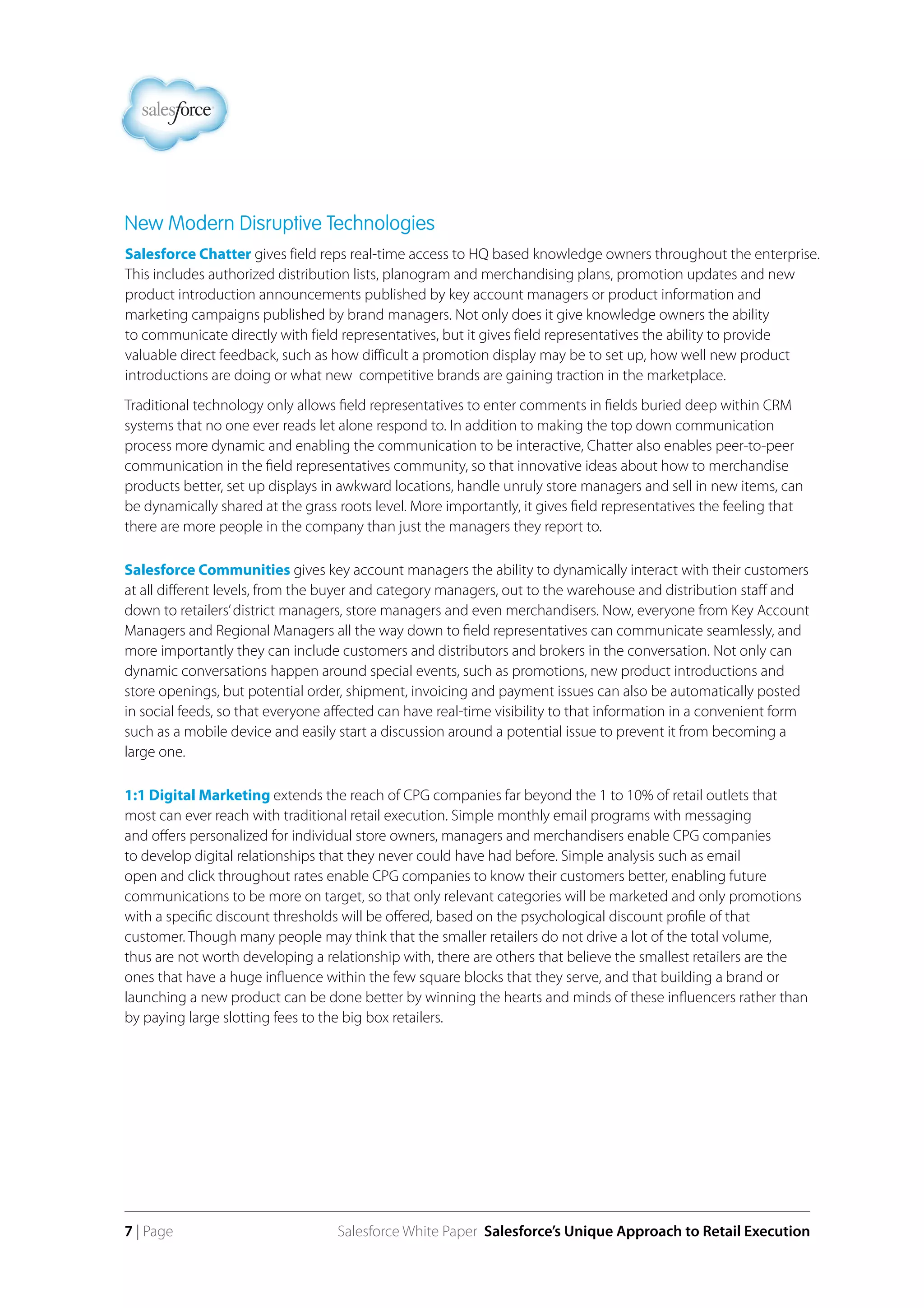 White Paper - Salesforce's Unique Approach to Retail Execution | PDF