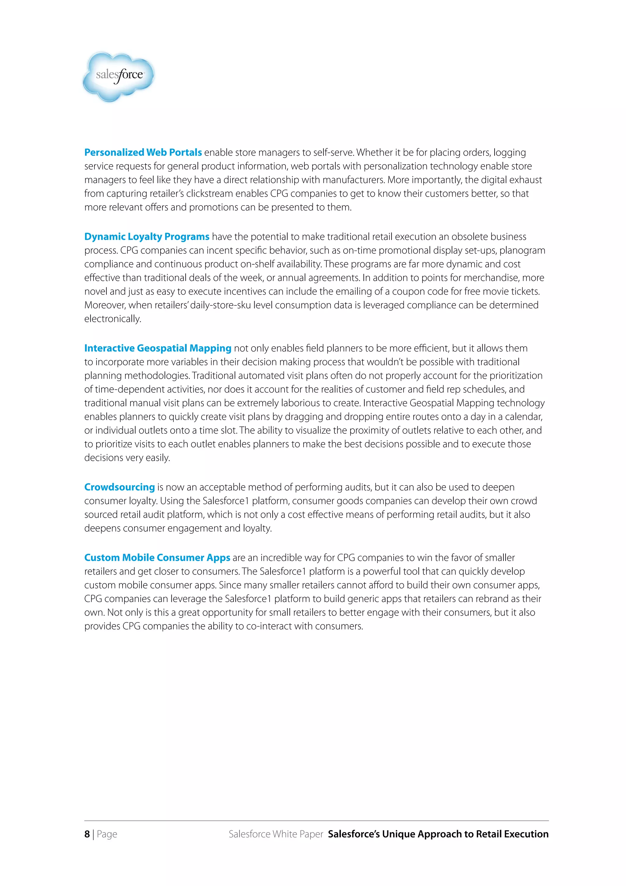 White Paper - Salesforce's Unique Approach to Retail Execution | PDF
