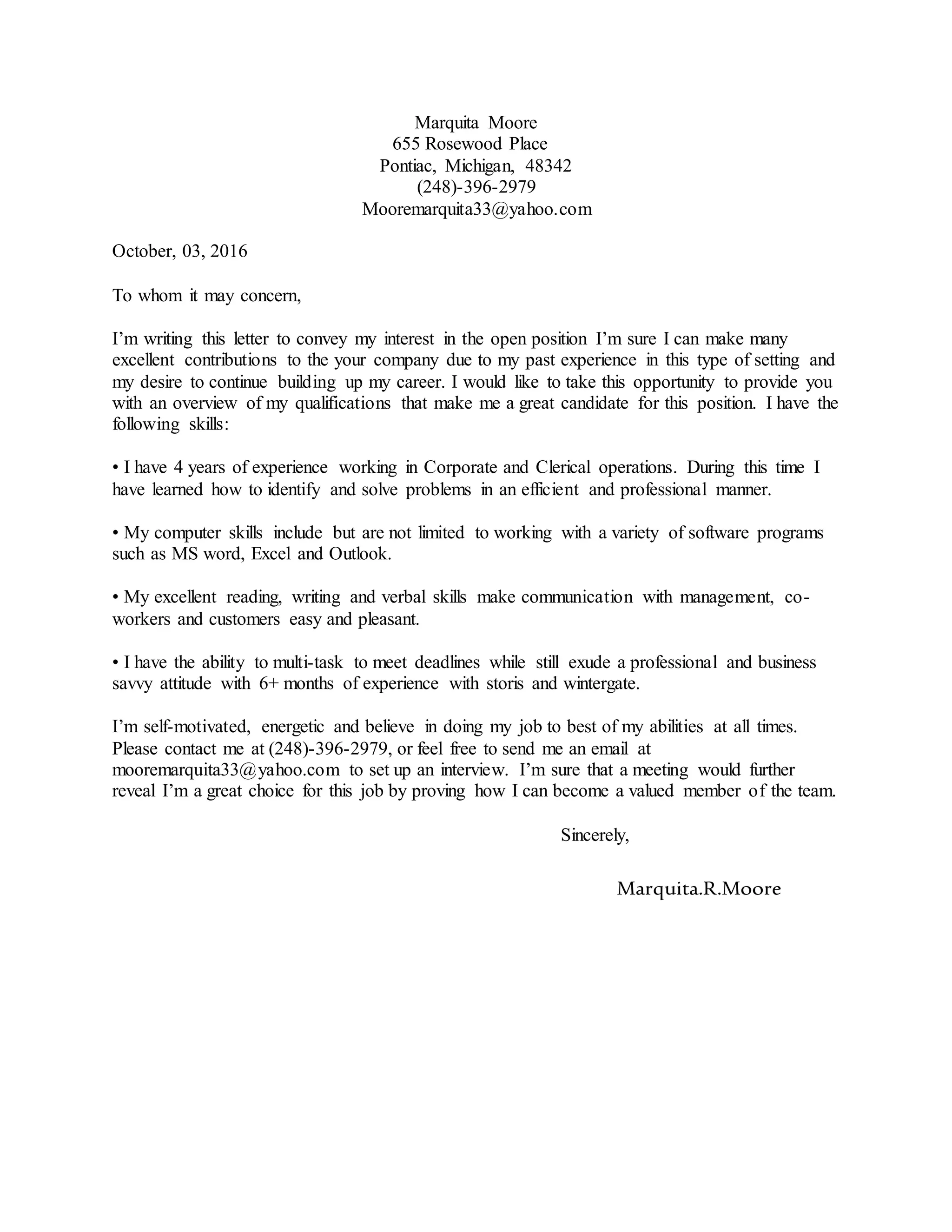 Marquita Moore cover letter (1) | DOCX