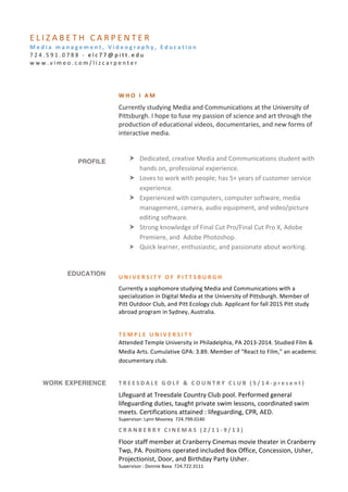 Resume | PDF | Undergraduate Education | College Education