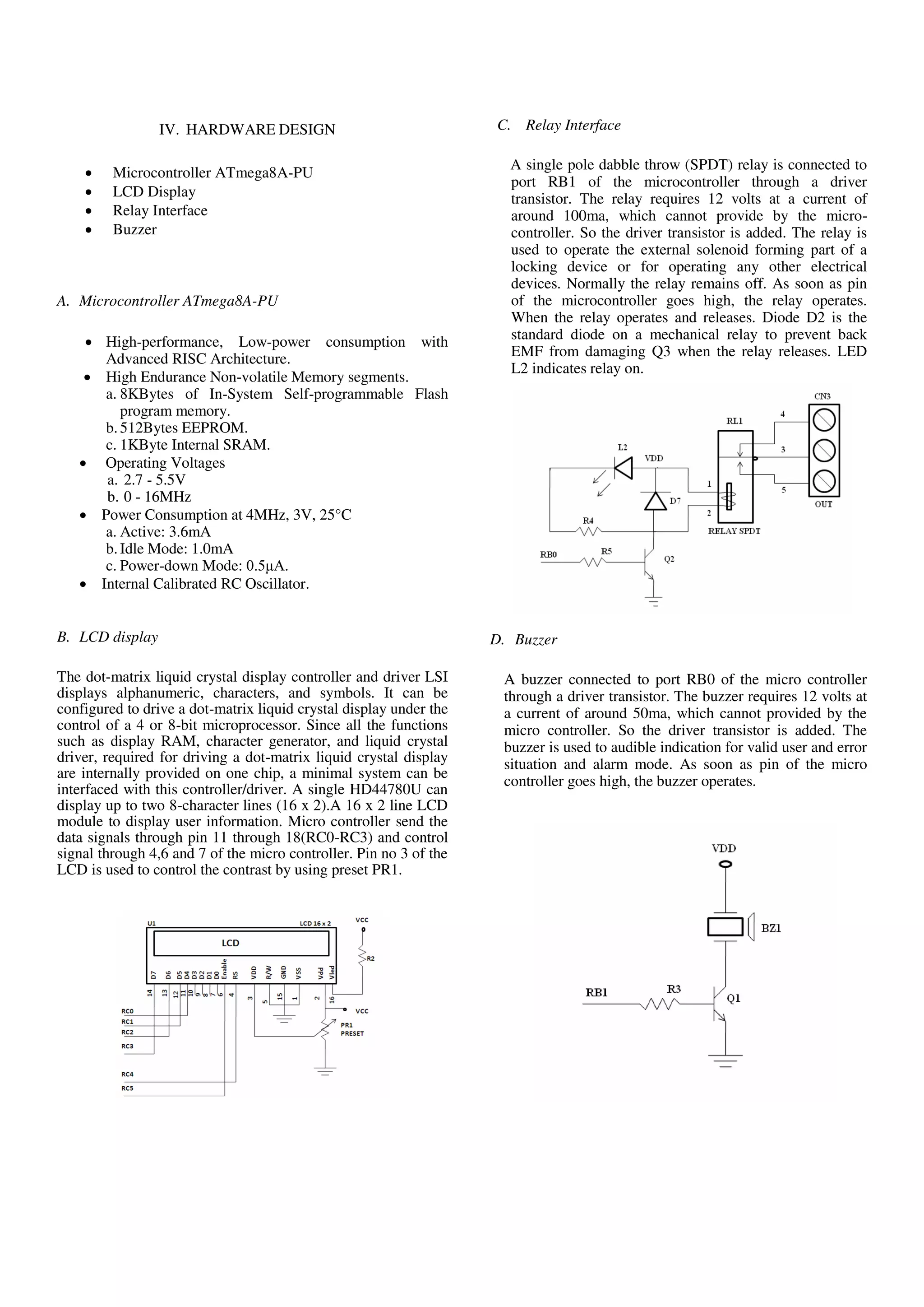 ATmega8 based password controlled home appliance | PDF
