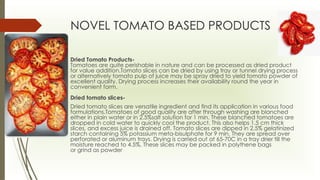 Tomato products pptx concept and standard | PPTX
