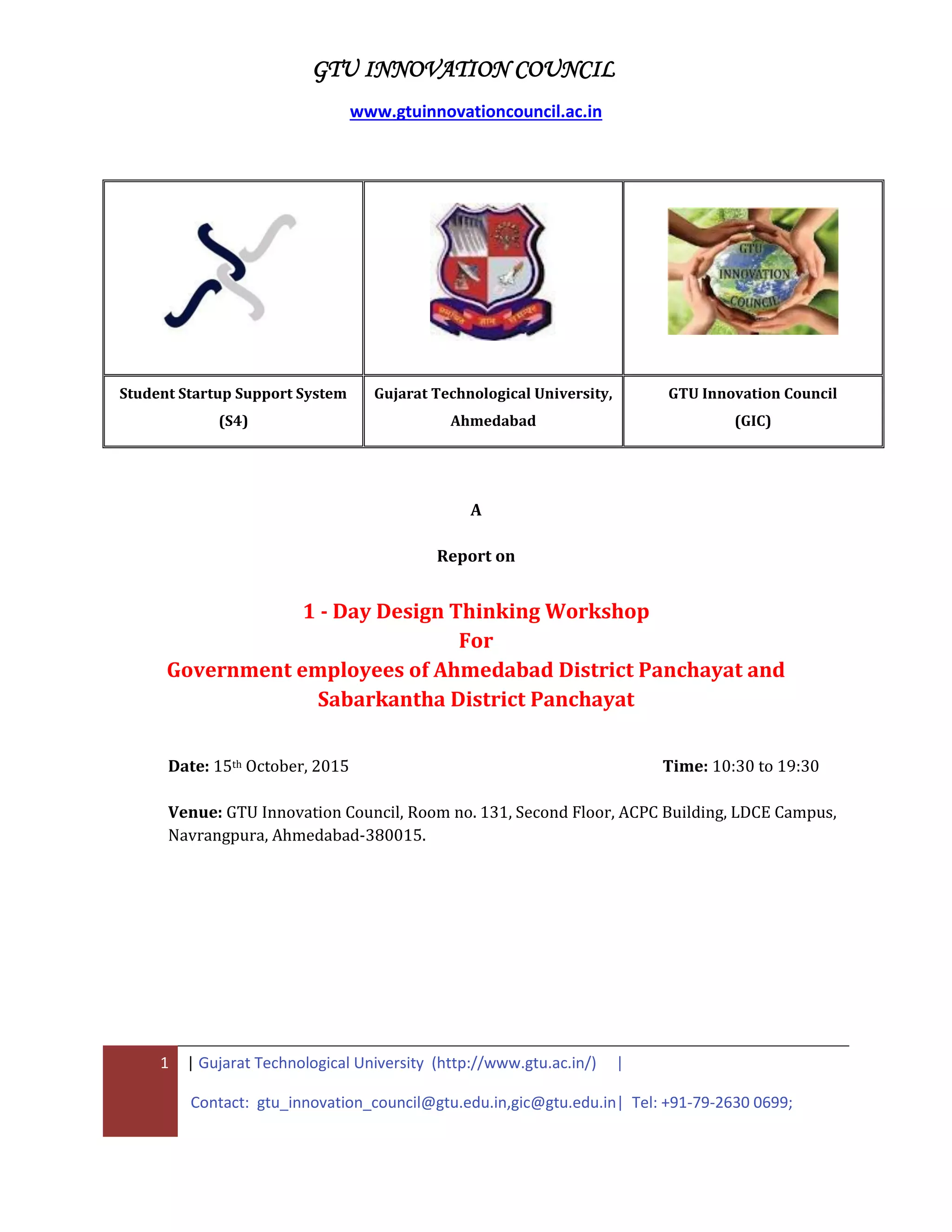 1 - Day Design Thinking Workshop | PDF