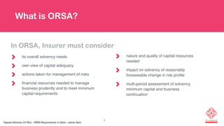 Non-Technical Guide Series - Qatar - ORSA | PDF