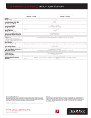 C925de Brochure | PDF