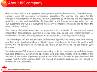 BIS about company presentation | PDF
